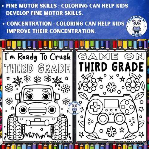 Welcome To Third Grade Coloring Page Sheet : First Day 3rd Grade Back ...