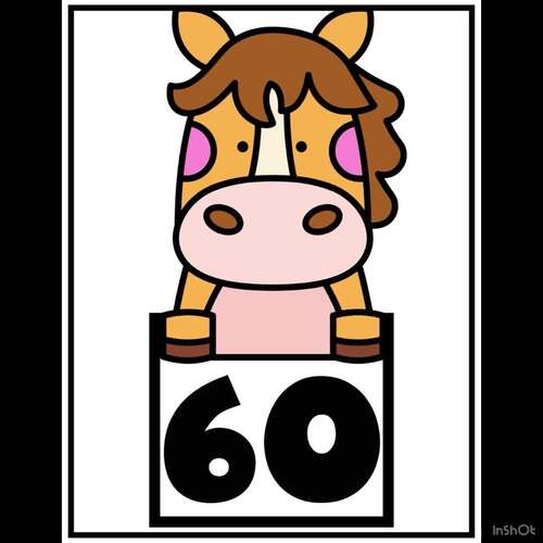 Counting by 10 Posters & Practice Cards for Kindergarten | Horse Theme