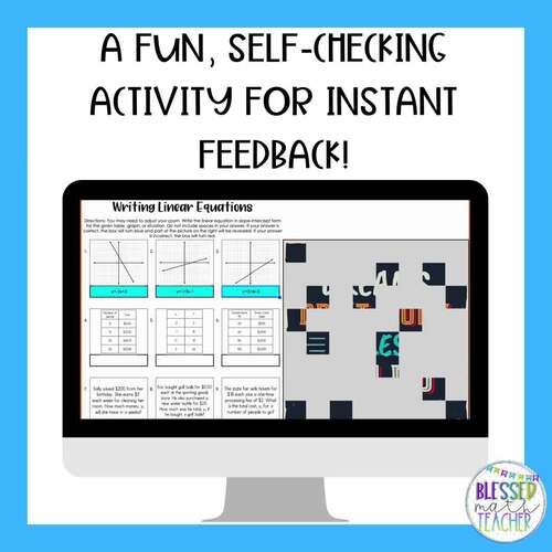 Writing Linear Equations from Graphs, Tables, Word Problems Digital ...