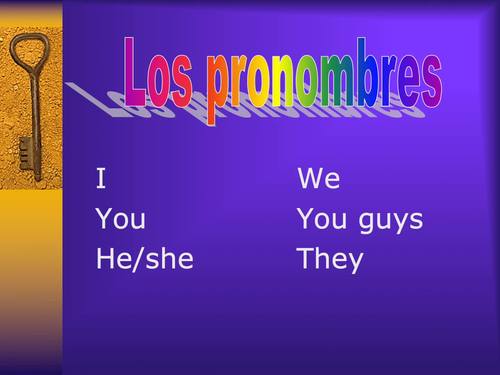 Spanish Subject Pronouns PowerPoint and Interactive Notebook Activities