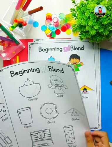 Beginning GL Blend Worksheet by The Joy in Teaching | TPT