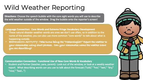 Weather, Or Not: An Interactive AAC, Language & Literacy Set | TPT