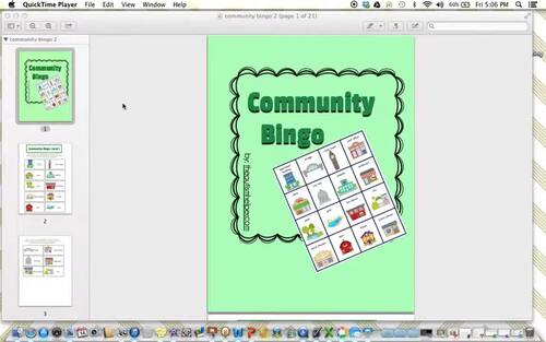 Community Bingo by The Autism Helper | TPT
