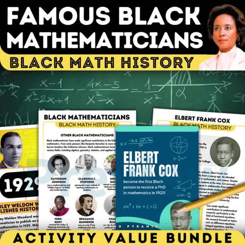 Black Mathematicians Black History Value Bundle | Math Activities Posters