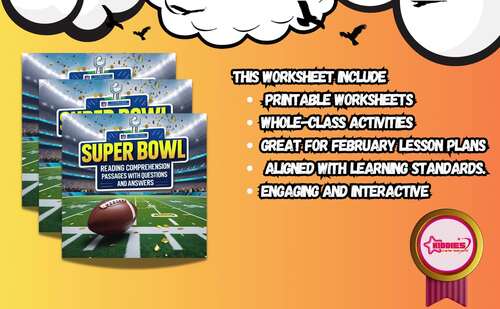 2025 Super Bowl Reading Comprehension Passages Activity 3rd, 4th, 5th ...