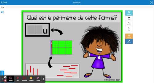 BOOM Cards: Je mesure le PÉRIMÈTRE by Mme Bock | TPT