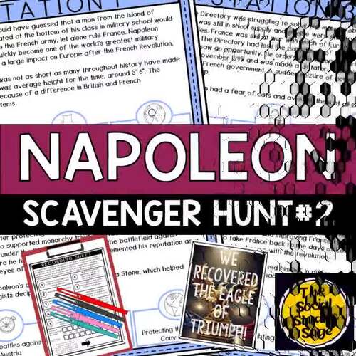 Napoleon Scavenger Hunt Reading Comprehension Challenge - Thinking Activity