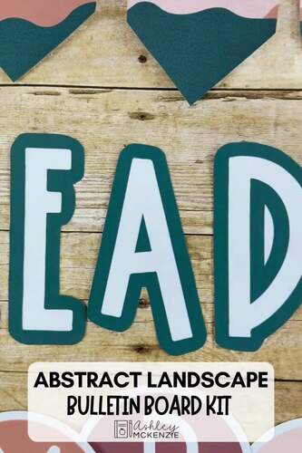 Abstract Landscape Bulletin Board, Posters, A-Z Letters, Door Decor ...