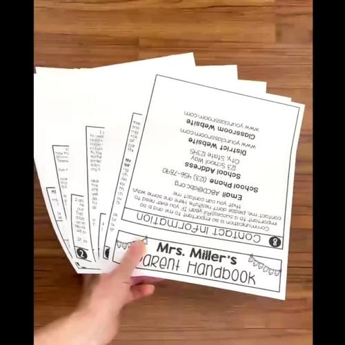 EDITABLE Parent Flipbook Handbook | Back to School Flipbook | Meet the ...