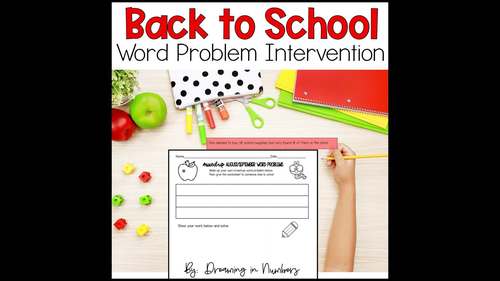 Back to School Math Word Problems - Addition and Subtraction Within 100