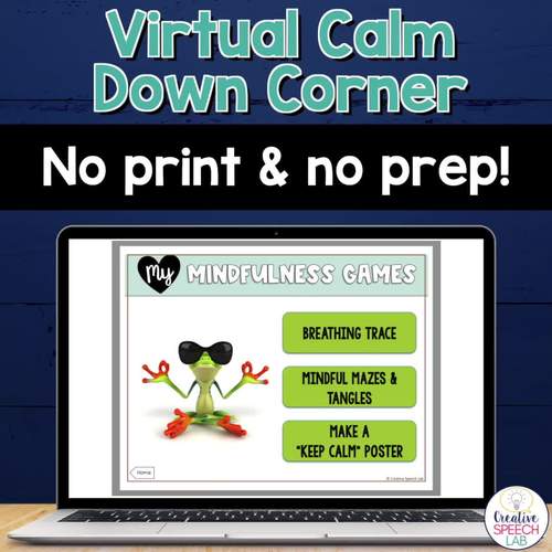 Virtual Calm Down Corner by Creative Speech Lab | TPT