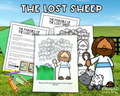 The Parable of the Lost Sheep Craft, Jesus Leaves the 99 Bible Verse ...