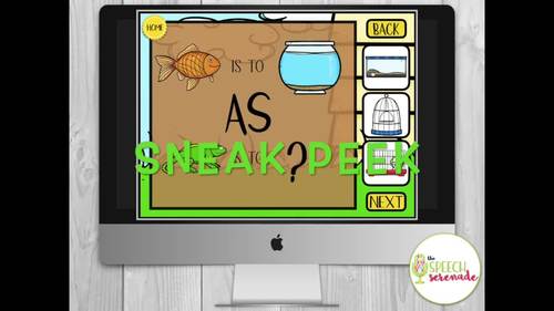 NO PRINT Digital Desk Pets Receptive Expressive Language Activities Pack