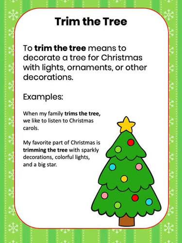 Christmas Idioms and Figurative Language for Speech, Language, and ...