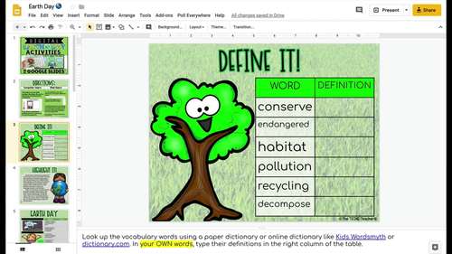 Digital Earth Day Activities in Google Slides™ by The Techie Teacher