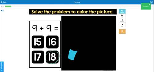 Winter Addition Facts Digital Color by Number Boom Cards™ | TpT