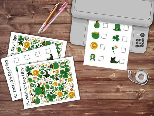 St Patrick’s Day I Spy Printable – March Classroom Activity for Kids ...