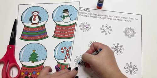 Christmas Articulation Stuffer Craft by Speech Tea | TPT