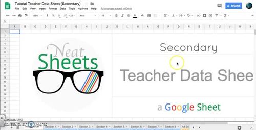Secondary Teacher Google Data Sheet (RTI) by Neat Sheets | TpT