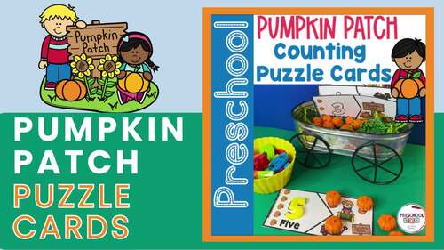 Preschool Math Activity - Pumpkin Patch Counting Puzzle Cards by ...