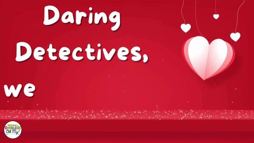 1st 2nd Grade Valentine's Day ELA Mystery Activity Printable Worksheets ELA