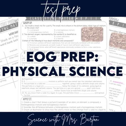 NC EOG Prep | 8th Science | Physical Science Standards (8.P.1 ALL + 8.P ...