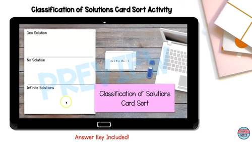 Classification of Solutions Digital Distance Learning Activity | TpT