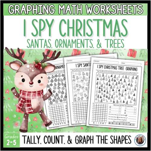 Christmas I Spy Graphing Activities | No Prep | Upper Elementary ...