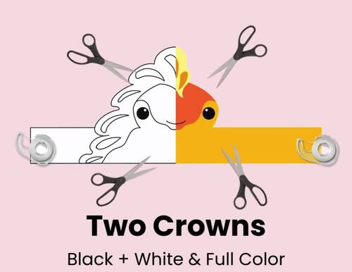 Gold Fish Crown / PartyHat / Mask / Costume / Animal / Headband ** Two ...