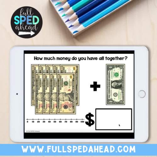 Adding US Money (Number Line) Boom™ Cards Activity | TPT