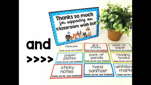 Editable Back to School PowerPoint Hipster Animals Classroom Decor