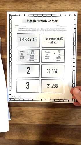 Grade 5 Math Emergency Sub Plans Multiplication No Prep by Teaching at ...