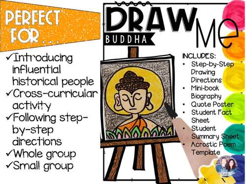 Draw Me! Buddha Directed Drawing (Ancient India) by Stylish In Elementary