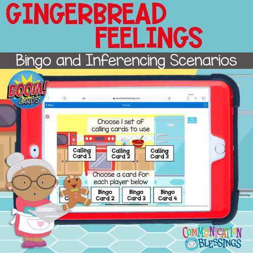 Gingerbread Feelings Bingo and Inferencing Boom Cards | TPT