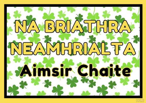 Na Briathra Neamhrialta – Aimsir Chaite Gaeilge Posters / Irish Past ...