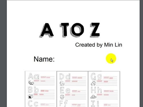 No-pre A TO Z handwriting Capital and Lower Case Letter Tracing Aa-Zz