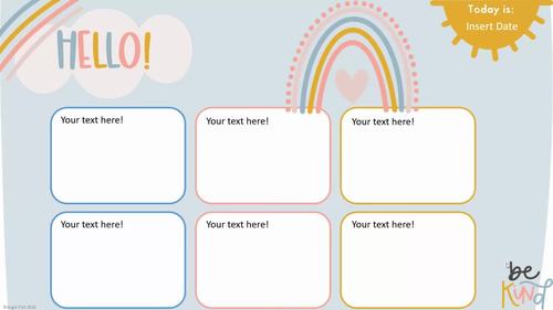 Morning Slides | Boho Rainbow Slides Templates by Angie Fish | TpT