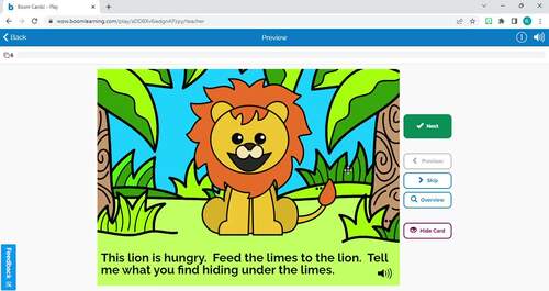 initial /l/: Feed the Limes to the Lion. by Creative Speech Language ...