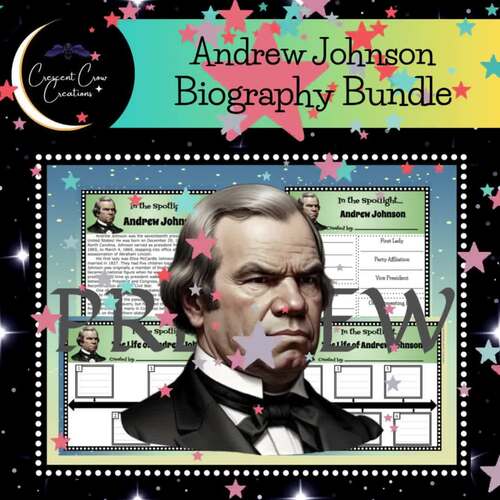 President Andrew Johnson Biography Bundle Research Project | TPT