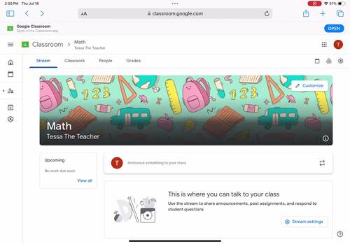 School Supplies ANIMATED Back to School Google Classroom Banner Header GIF