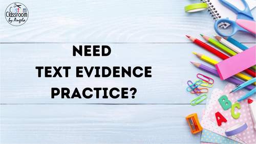 Text Evidence Task Cards Reading Comprehension Differentiated | Print ...