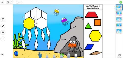 Seesaw Pattern Block Puzzles- Ocean Themed by Created by Chelsea