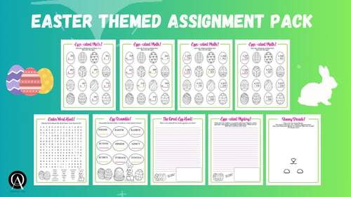 Easter Themed Fourth Grade Assignment Pack Printable by Jordan Ash