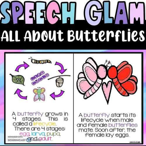 All About Butterflies Unit (Boom Cards Included) by Speech Glam | TPT