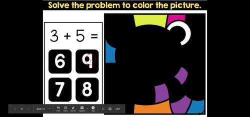 Winter Google Slides™ Addition Facts Set 2 | Digital Color Code | TPT