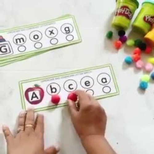 Alphabet/ Letter Recognition Fine Motor Task Cards Work bins, Morning tubs