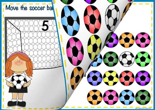 Soccer Counting BOOM Cards How Many Soccer Balls Numerals and Number Words