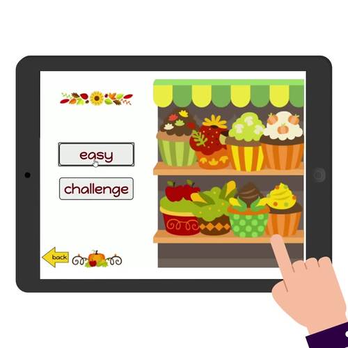 Thanksgiving Visual Perception Activity BOOM CARDS Distance Learning