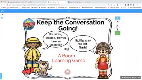 #distancelearning Boom Cards Elementary Social Skills Conversation