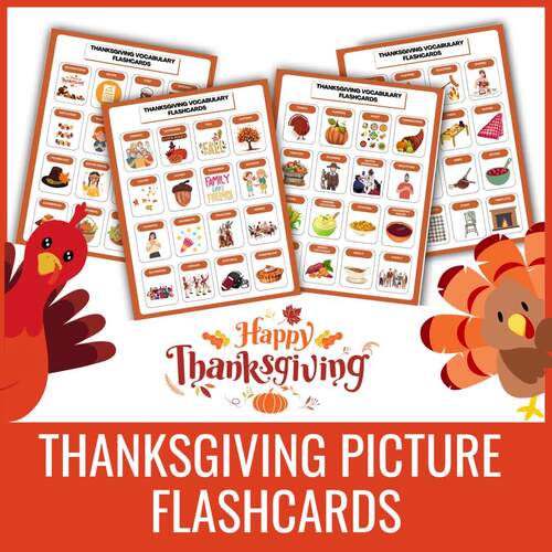 Thanksgiving Vocabulary Flashcards, Fall/Autumn Picture Vocabulary ...